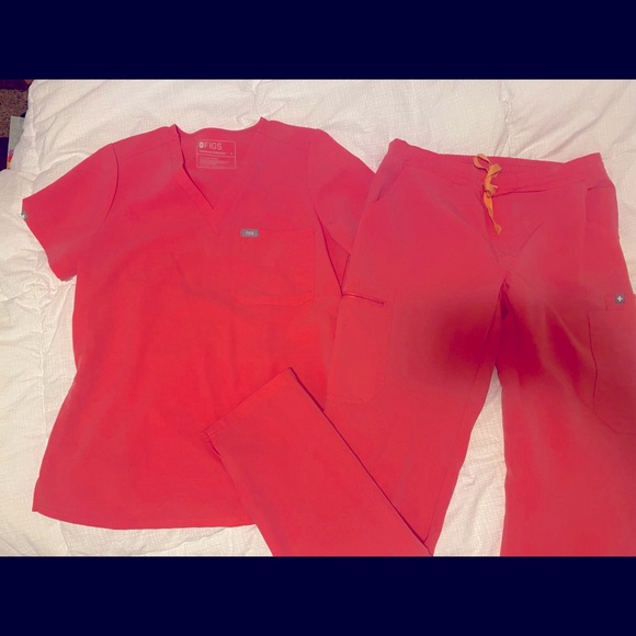 Figs | Pants & Jumpsuits | Neon Pink Figs Scrubs | Poshmark